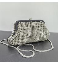 China Factory Wholesale Elegant Rhinestone Evening Bag, Rhinestone-Embellished Handbag, Crystal Clutch Evening Bags for sale