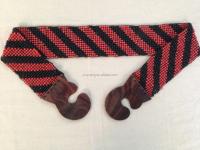 China Factory Custom Beaded Stretch Belt, vintage beaded stretch belt with teak wood buckle, Rainbow Handmade Beaded Stretchy Belt for sale