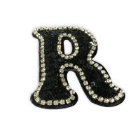 China Factory Wholesale Letter Sequin & Glass Bead Applique, Sequins Letter Number Appliques, Fashion Appliques & Trims for sale