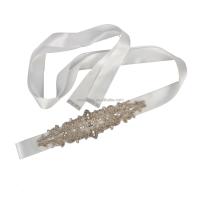 China Factory Wholesale Gorgeous Crystal Waist Belt Wedding Dress Belt Bride Bridesmaid Applique Sash,Bridal Sparkly Beaded Satin Belt for sale