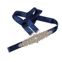 China Factory Wholesale Gorgeous Crystal Waist Belt Wedding Dress Belt Bride Bridesmaid Applique Sash,Bridal Sparkly Beaded Satin Belt for sale