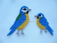 China Factory Wholesale handmade crochet elephant applique/embellishment, knitted sew on patches, animal appliques for sale