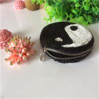 China Factory direct sales of new fashion bead embroidered wallet card bag passport cover beaded purse   handbag  card bag05 for sale