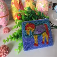 China Factory direct sales of new fashion bead embroidered wallet card bag passport cover beaded purse   handbag  card bag08 for sale