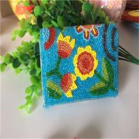 China Factory direct sales of new fashion bead embroidered wallet card bag passport cover beaded purse   handbag  card bag11 for sale