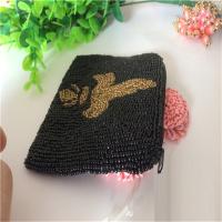 China Factory direct sales of new fashion bead embroidered wallet card bag passport cover beaded purse   handbag  card bag12 for sale