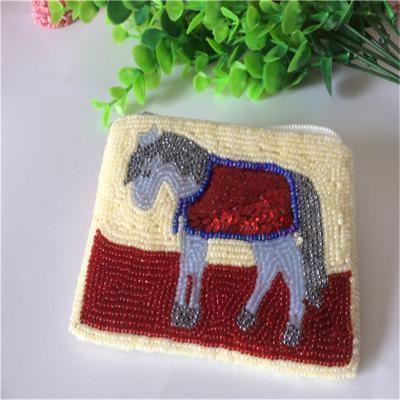 China Factory direct sales of new fashion bead embroidered wallet card bag passport cover beaded purse   handbag  card bag13 for sale