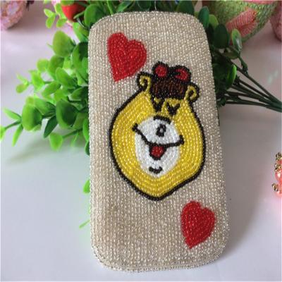 China Factory direct sales of new fashion bead embroidered wallet card bag passport cover beaded purse   handbag  card bag18 for sale