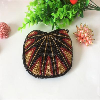 China Factory direct sales of new fashion bead embroidered wallet card bag passport cover beaded purse   handbag  card bag19 for sale