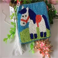 China Factory direct sales of new fashion bead embroidered wallet card bag passport cover beaded purse   handbag  card bag22 for sale