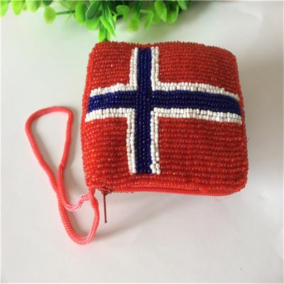 China Factory direct sales of new fashion bead embroidered wallet card bag passport cover beaded purse   handbag  card bag23 for sale