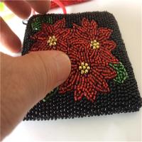 China Factory direct sales of new fashion bead embroidered wallet card bag passport cover beaded purse   handbag  card bag24 for sale
