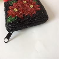 China Factory direct sales of new fashion bead embroidered wallet card bag passport cover beaded purse   handbag  card bag24 for sale