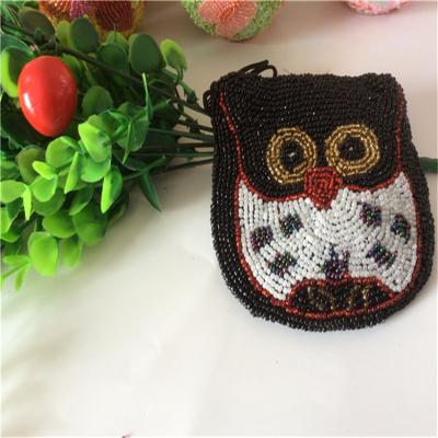 China Factory direct sales of new fashion bead embroidered wallet card bag passport cover beaded purse   handbag  card bag25 for sale