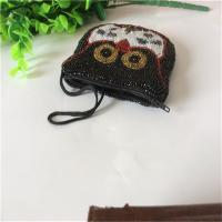 China Factory direct sales of new fashion bead embroidered wallet card bag passport cover beaded purse   handbag  card bag26 for sale