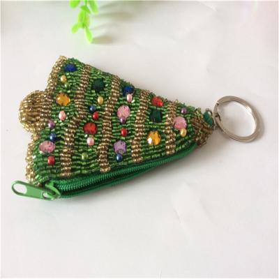 China Factory direct sales of new fashion bead embroidered wallet card bag passport cover beaded purse   handbag  card bag27 for sale