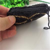 China Factory direct sales of new fashion bead embroidered wallet card bag passport cover beaded purse   handbag  card bag27 for sale