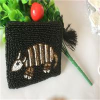 China Factory direct sales of new fashion bead embroidered wallet card bag passport cover beaded purse   handbag  card bag34 for sale