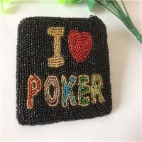 China Factory direct sales of new fashion bead embroidered wallet card bag passport cover beaded purse   handbag  card bag34 for sale