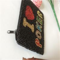 China Factory direct sales of new fashion bead embroidered wallet card bag passport cover beaded purse   handbag  card bag34 for sale