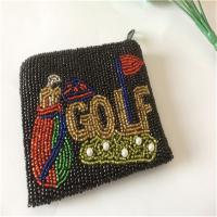 China Factory direct sales of new fashion bead embroidered wallet card bag passport cover beaded purse   handbag  card bag34 for sale