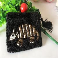 China Factory direct sales of new fashion bead embroidered wallet card bag passport cover beaded purse   handbag  card bag35 for sale