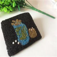 China Factory direct sales of new fashion bead embroidered wallet card bag passport cover beaded purse   handbag  card bag36 for sale