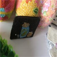 China Factory direct sales of new fashion bead embroidered wallet card bag passport cover beaded purse   handbag  card bag36 for sale