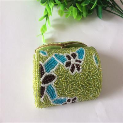 China Factory direct sales of new fashion bead embroidered wallet card bag passport cover beaded purse   handbag  card bag39 for sale