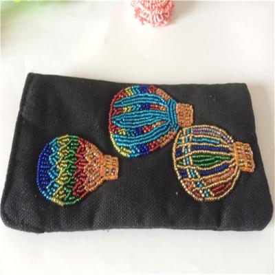 China Factory direct sales of new fashion bead embroidered wallet card bag passport cover beaded purse   handbag  card bag42 for sale