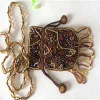 China Factory direct sales of new fashion bead embroidered wallet card bag passport cover beaded purse   handbag  card bag45 for sale