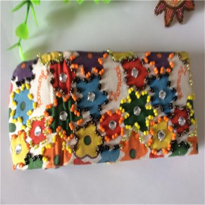 China Factory direct sales of new fashion bead embroidered wallet card bag passport cover beaded purse   handbag  card bag46 for sale