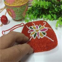 China Factory direct sales of new fashion bead embroidered wallet card bag passport cover beaded purse   handbag  card bag53 for sale