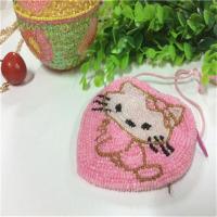 China Factory direct sales of new fashion bead embroidered wallet card bag passport cover beaded purse   handbag  card bag54 for sale