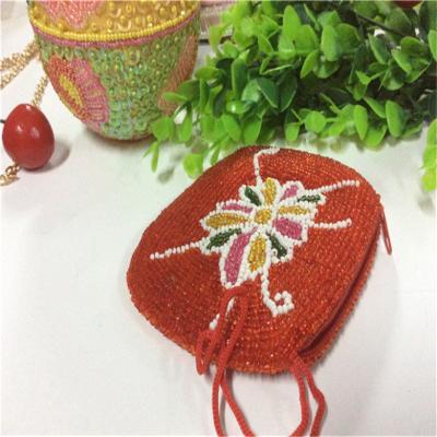 China Factory direct sales of new fashion bead embroidered wallet card bag passport cover beaded purse   handbag  card bag55 for sale