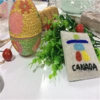 China Factory direct sales of new fashion bead embroidered wallet card bag passport cover beaded purse   handbag  card bag56 for sale