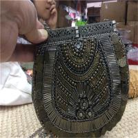 China Factory direct sales of new fashion bead embroidered wallet card bag passport cover beaded purse   handbag  card bag59 for sale