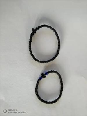 China Factory Wholesale Greek Komboskini Cross Prayer Rope Bracelet,Handmade Orthodox Chotki Wax Bead Rope Prayer Bracelets for sale