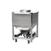 China Customizable Square Turnover Hopper With Casters Pharmaceutical Machinery Spare Parts for sale