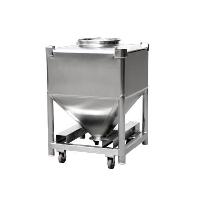 China Customizable Square Turnover Hopper With Casters Pharmaceutical Machinery Spare Parts for sale