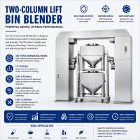 China Double Column Hopper Pharmaceutical Powder Mixer Automatic Lifting Bin Blender Machine for sale