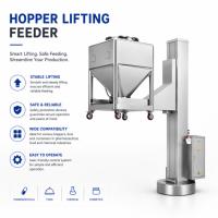 China GMP Pharma Lifter Automatic 500L Hopper Lifting And Feeding Machine for sale