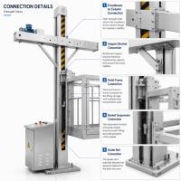 China Conveying Pharma Lifter  0.3m/S - 0.5m/S Vertical Lifting Conveyors for sale