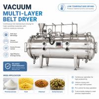 China Low Temperature Continuous Industrial Drying Equipment Multi Layer Vacuum Belt Dryer for sale