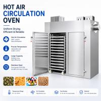 China Stainless Steel Industrial Hot Air Circulation Drying Oven With Tray Trolley for sale