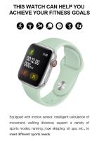 China Silicone Gel 44mm Blood Pressure Smartwatch 170mAh IWO 13 T500 for sale