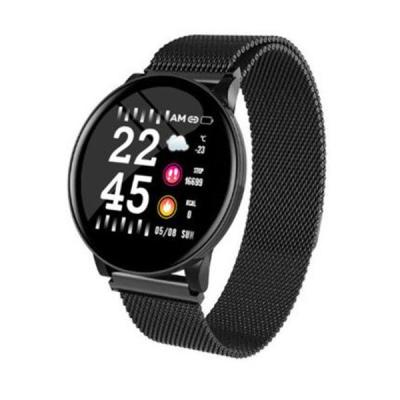 China Big Round Touch Screen Smartwatch , Steel Strap Fitness Tracker Blood Pressure Smart Watch for sale