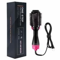 China One Step Hair Dryer Electric Hair Brush , Multi Functional Salon Electric Curling Brush for sale