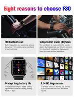 China F30 Smart Watch Man 2020 Dail Call Bluetooth IP67 Waterproof Sport Smartwatch Woman Two-Way Anti-Lost Reminder Android I for sale