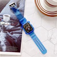 China Transparent Integrated TPU Silicone Watchband Width 23mm Protective Shell for sale